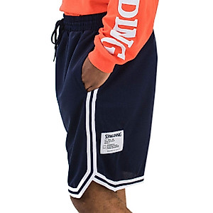 Spalding Men's Athletic Dry Mesh Basketball Short, Peacoat/White, XS