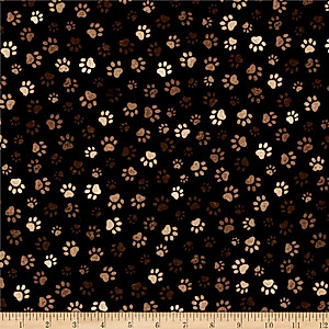 Timeless Treasures Paw Print Mud, Quilting Fabric by the Yard