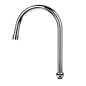 COOLWEST Swivel Gooseneck Spout 6 Inch Swing Swivel Spout Replacement Nozzle for Commercial Kitchen Sink Faucet, Brass Constructed, Chrome Finish