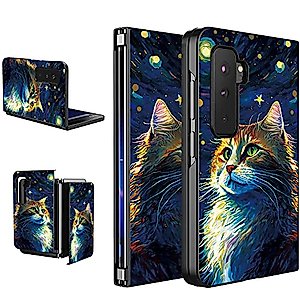RYUITHDJP for Microsoft Surface Duo 2 Case 8.3" Cat Design for Microsoft Surface Duo 2 Phone Case Stylish Shockproof Cover