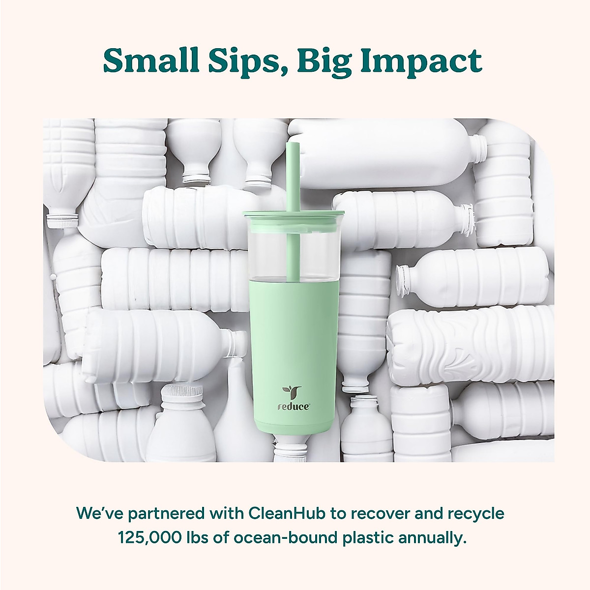 REDUCE Aspen 20 oz Vacuum Insulated Glass Tumbler with Lid & Extra Wide Straw - Keeps Drinks Cold for 12 Hrs - Ideal for Iced Coffee, Smoothies & Boba - Dishwasher Safe, Soft Base - Dragonfruit