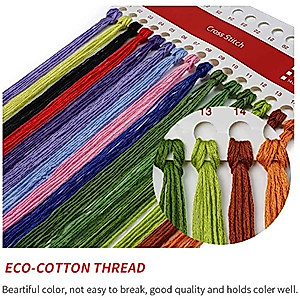 Foxdiviy Stamped Cross Stitch Kits Full Range of Embroidery Needlework Starter Kits for Beginners Adults 11CT Embroidery Patterns Art Crafts DIY Needlepoint Kits-Autumn Stream 19.7×26.8 inch