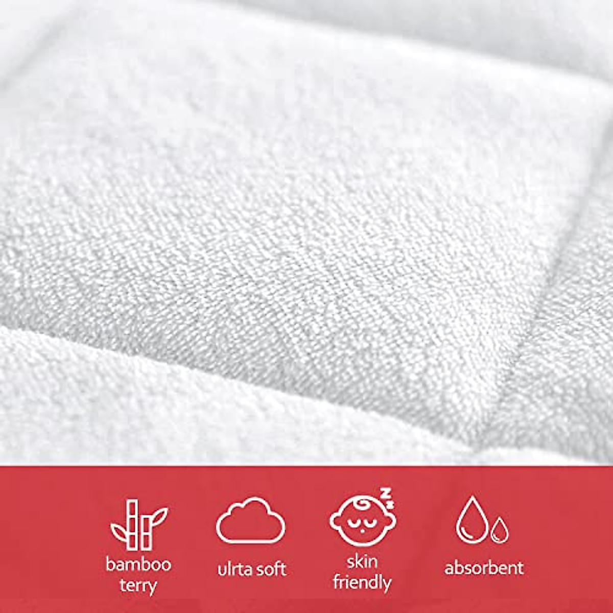 Changing Pad Cover for Boys Girls 2 Pack, Lovely Print Soft Unisex Diaper Change Table Sheets and Changing Pad Liner Bassinet Liner Waterproof, Warm On Baby's Back Bamboo Terry Thick Cushion 3 Count