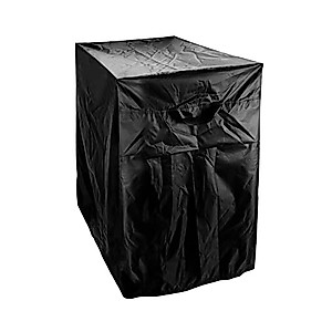 QWORK Rolling Cooler Cart Cover, Waterproof 80 Quart Oxford Patio Ice Chest Protective Covers, 36L x 20W x 34H inch, Fits Most Patio Ice Chest Party Cooler, Outdoor Beverage Cart Cover, Black