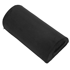 Jonlaki Memory Foam Half Moon Pillow, Black Ankle Knee Neck Lumbar Support Cushion. Home LegPillow, Ergonomic Design, Removable and Washable