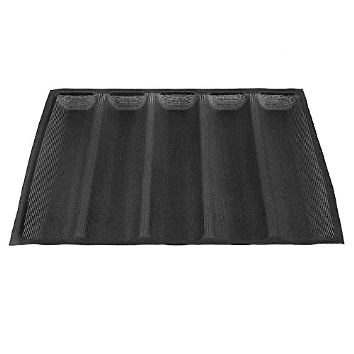 Silicone Baguette Pan French Bread Pans Oblong Shape Bread Molds 5 Loaf French Bakeware Tray for Baking Cooking Kitchen