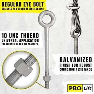 1/2" X 6" Galvanized Regular Eyebolt