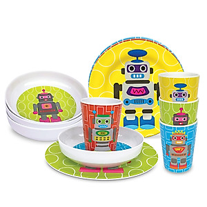 French Bull 4pc Kids Juice Cup Set - Robots