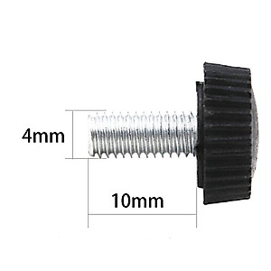 NACX M4 x 10mm Male Thread Knurled Thumb Screw Grip Knobs ThumbScrew, Carbon Steel, 120Pcs