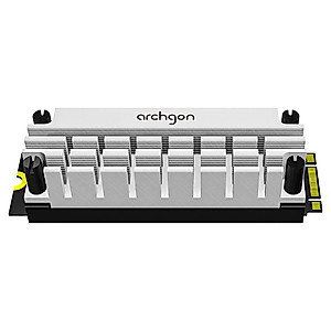 Archgon HS-1110 SSD Heatsink Cooler for PCIe NVMe M.2 2280 SSD for Workstation Server Rugged Computer IPC Industrial Computer Gaming PC Use (Silver)