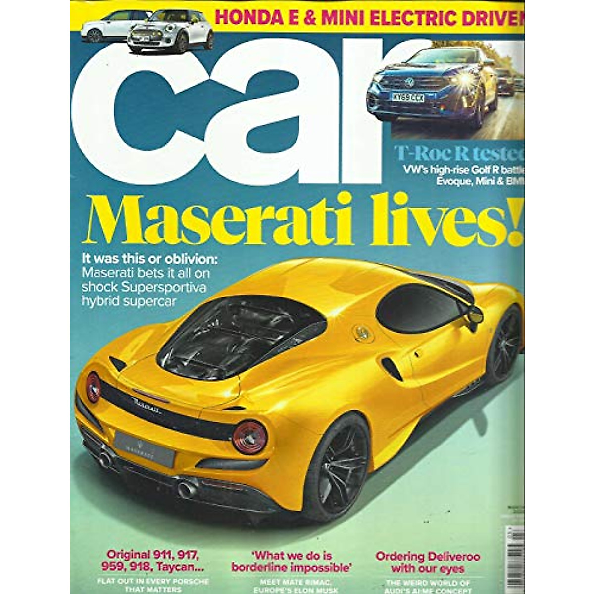 CAR MAGAZINE, MASERATI LIVES ! HONDA E & MINI ELECTRIC MARCH, 2020 ISSUE,201