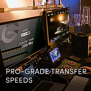 SanDisk Professional 4TB G-Drive ArmorLock SSD - Encrypted NVMe Solid State Drive, 1000MB/s, USB-C, High-Level Security, Ultra Rugged - SDPS41A-004T-GBANB