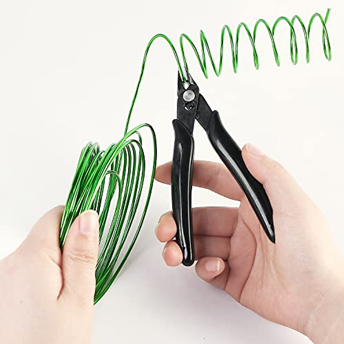 Sanlykate Bonsai Training Wire Kit, 9 Roll Tree Training Wires 295.27 Feet Total, 1.0mm, 1.5mm, 2.0mm Anodized Aluminum Wire Set, Hold Plant Branches Trunks - Green