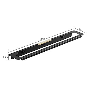 Towel Racks Towel Holder Bath Towel Bar, Thicken 304 Stainless Steel Towel Holder, 22.4 Inch Black Gold Towel Rail, Wall Mounted for Bathroom, Kitchen, Hotel, Bathroom Accessories