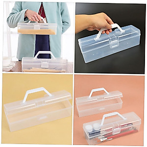 VILLCASE 4pcs Boxes Portable Storage Box Silverware Noodle Storage Container Utencil Storage Case Containers with Lids Coffee Bean Canister Kitchen Food Container Student Simple Drawer Pp
