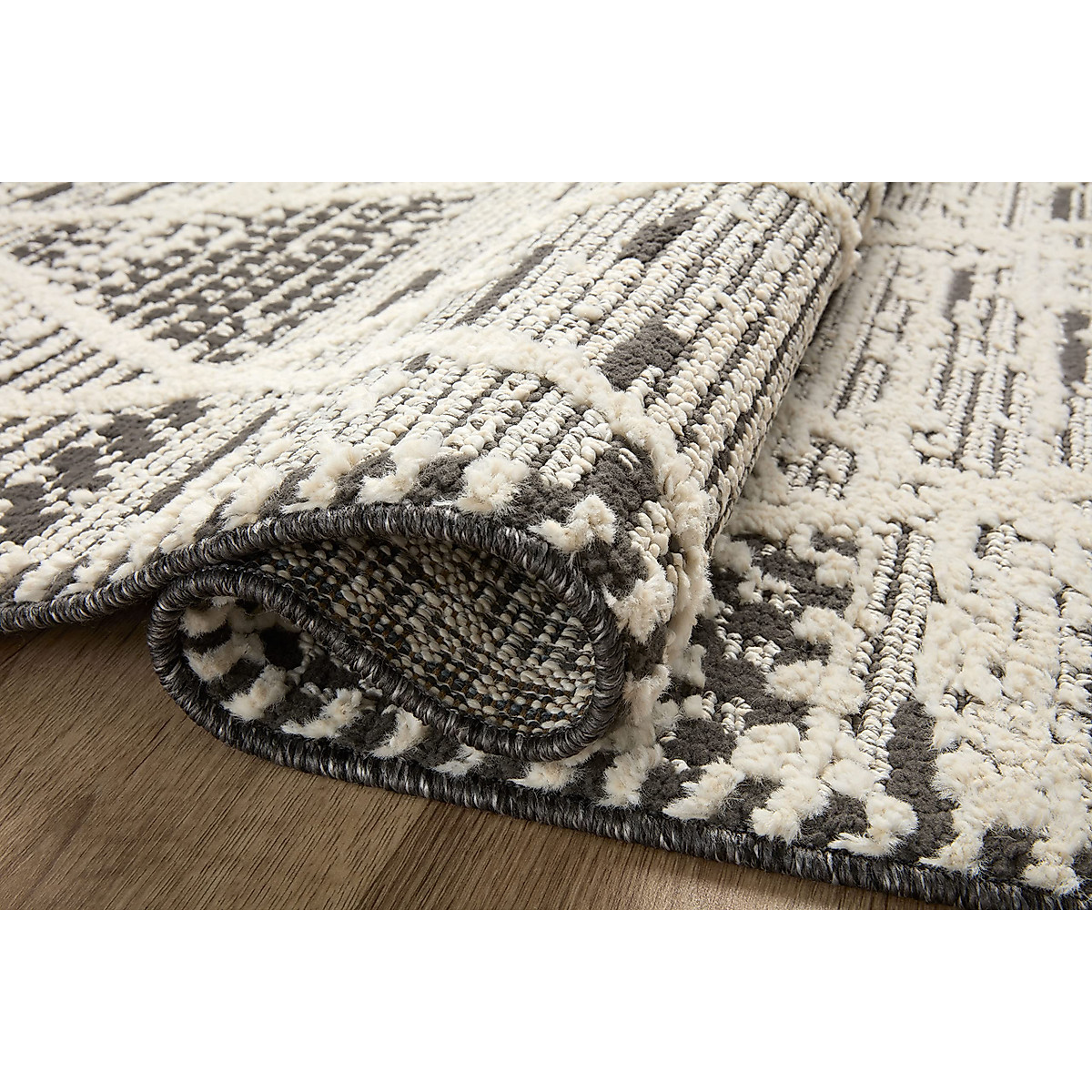 Loloi II Fabian Charcoal/Ivory 7'-10" x 10' Area Rug