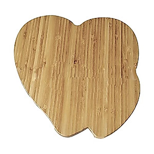 Wooden Cheese Board Platter, Double Heart Shaped Salad Plate Dinner Plate Cake Plate Decorative Serving Tray Appetizer Plate for Snack Food Fruit Valentines Day Decor(as shown)