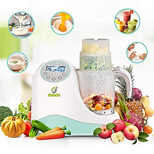 Baby Food Maker and Processor with 5 in 1 Function, Clear Touch Control Panel with LCD Display, Auto Shut-Off, BPA Free
