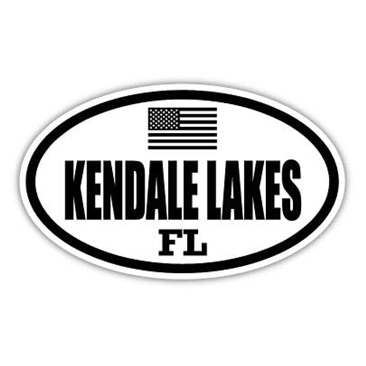 3 Pack Reflective Kendale Lakes FL Florida Miami-Dade County Stealthy US Flag Euro Decal Sticker Vinyl for Hard Hats, Bottles, Glass, Toolbox 2" x 3"