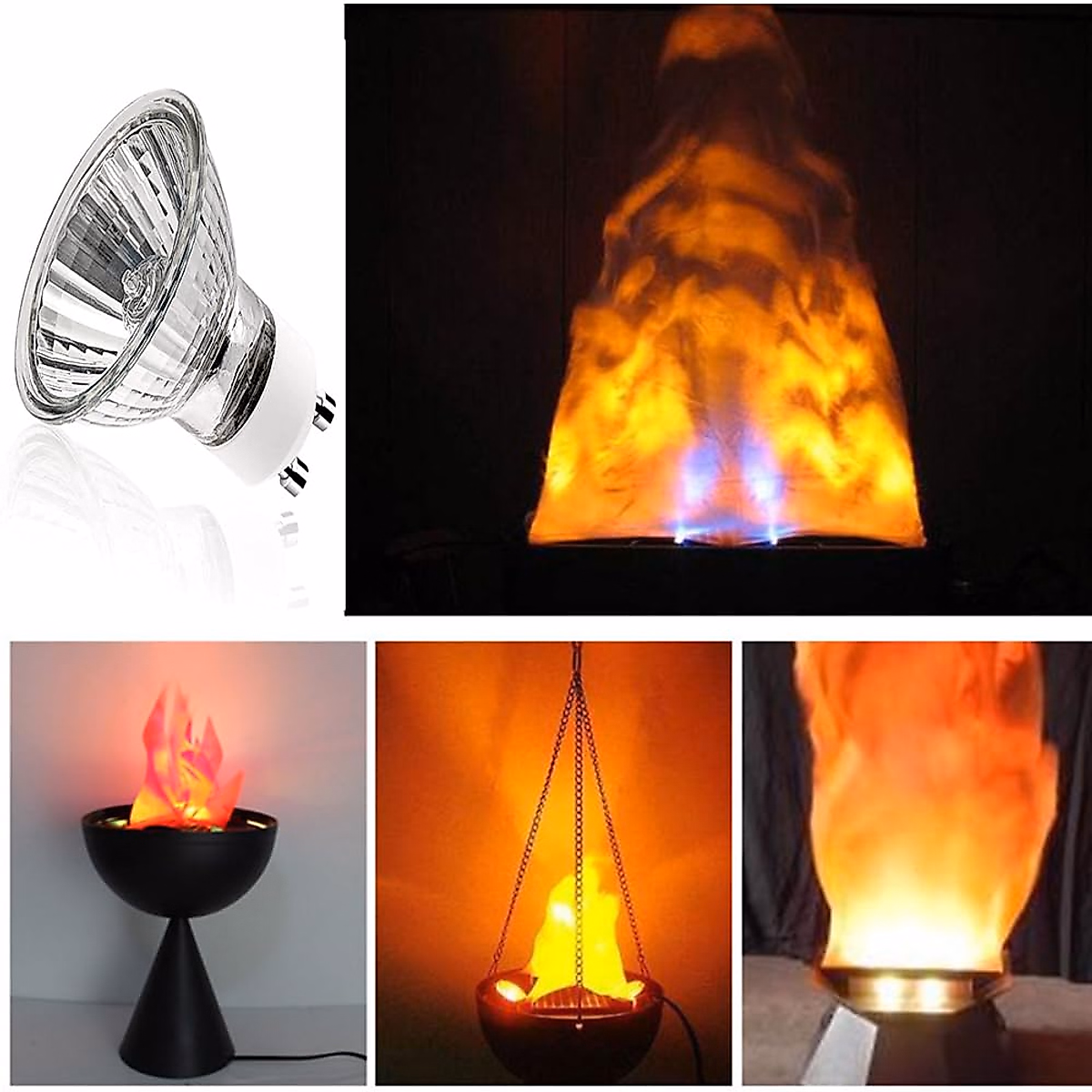 YKCGG GU10 Halogen 50W Bulbs,GU10+C 120V 50W Halogen Light Bulbs, Dimmable MR16 GU10 Light Bulb for Track & Recessed Lighting, Range Hood Light Bulbs(4 Pack)