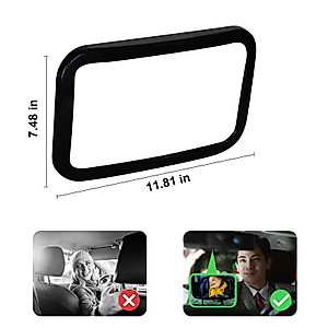 Aoutrow 360 Degree Baby Car Mirror, Rearview Baby Mirror, Safety Toddlers Rear Facing Car Seat Mirror, Crystal Clear View,Safety, Shatterproof, Adjustable