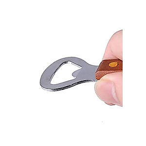 Smart Cook Bottle Opener Can Punch Opener - Dual-sided Manual Stainless Steel Can Opener With Riveted Wood Handle, Set Of 2 Units