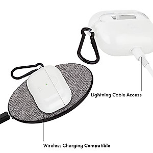 Case-Mate Protective AirPod Pro Case Cover, Soft Silicone Cover with Keychain Ring for Men and Women, Compatible with Apple AirPods Pro, Front LED Visible - Clear