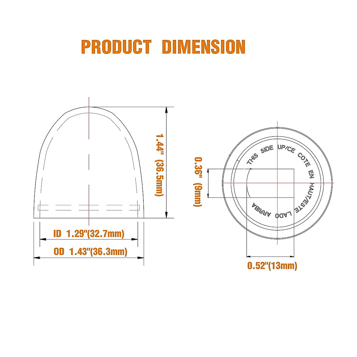 4 Pieces Toilet Bolts Caps, A.I.FORCE Toilet Bolt Covers, Universal Toilet Floor Caps with Extra Washers for Easy Installation, Plastic Round Push-On Toilet Bowl Bolt Caps Covers, 1.44" Height, Almond