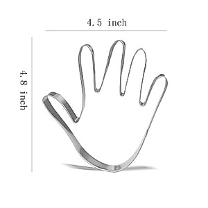 Keewah 4.8 inch Hand Cookie Cutter - Stainless Steel