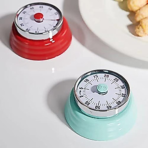 Mechanical Timer, Kitchen Timer Reminder Management Timer 360 Degree Rotation, Kitchen Countdown, Children, Teachers, Classroom time Management Tools, Learning (Green)