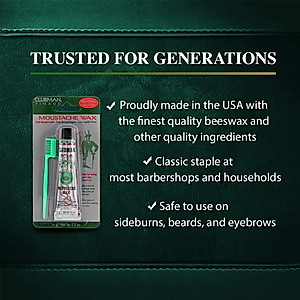 Clubman Moustache Wax Hang Pack, Neutral Color 0.5 oz x 3 packs