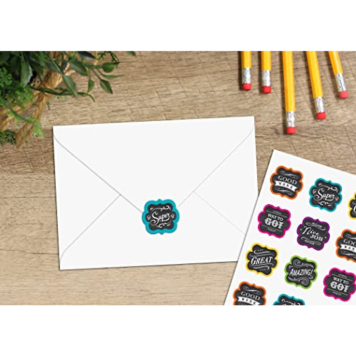 Teacher Created Resources (5618) Chalkboard Brights Stickers