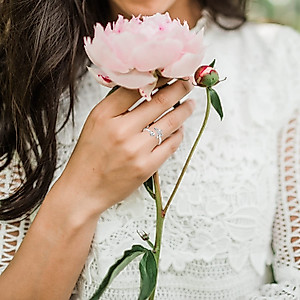 STARCHENIE Butterfly Initial Ring for Women 925 Sterling Silver Letter J Alphabet Adjustable Ring Size 7