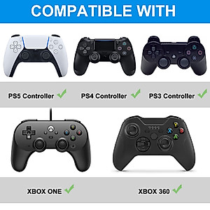 OLYCRAFT 16Pcs Thumb Grips Joystick Cap Analog Stick Cover Silicone Analog Controller Gamepad Raised Antislip Thumb Stick Grips for PS5 PS4 Xbox360 Controller - Black & White