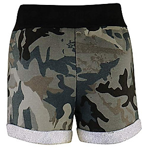 Kids Girls Shorts Fleece Camouflage Charcoal Summer Hot Short Dance Gym Pants