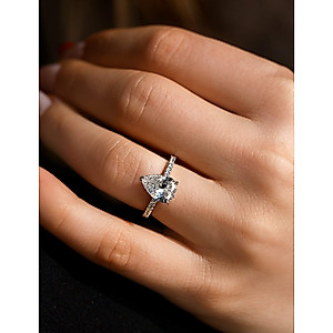 2.38 ct tw The Pear Hidden Halo Diamond Ring (GIA Certified) - 7 / white-gold
