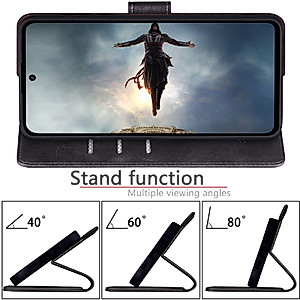 SUANPOT for Samsung Galaxy A53 5G Leather Wallet case with RFID Credit Card Holder Flip Folio Book Phone case Shockproof Cover for Women Men for Samsung A53 case Wallet Black