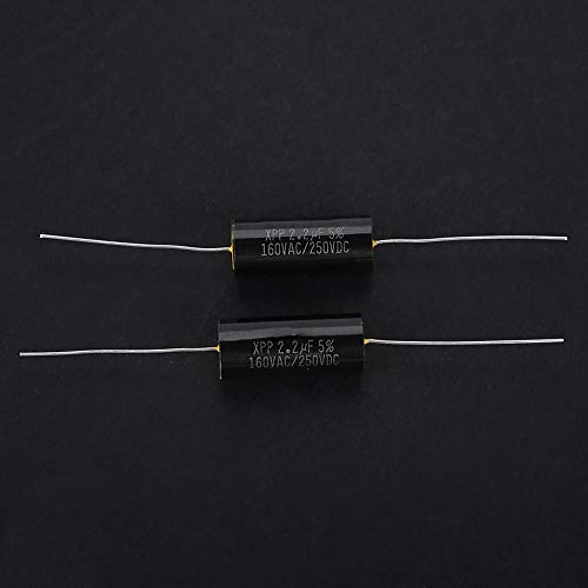 Lazmin 2Pcs Capacitor Frequency Divider, DC 250V 1uF/2.2uF/3.3/uF Film Capacitor for Audio Divider(2.2uf)