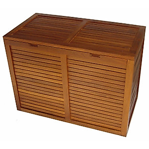 AquaTeak The Original Nila Double Teak Laundry or Storage Hamper