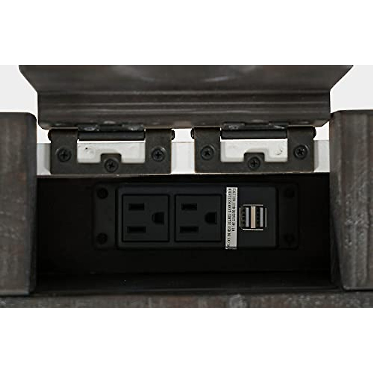 Jofran Madison County Reclaimed Pine USB Charging Farmhouse Desk