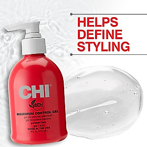 CHI Infra Gel, Firm Hair Gel To Protect From Heat Styling, Provides Shine & Control to Hair, Sulfate & Paraben-Free, 8 Oz