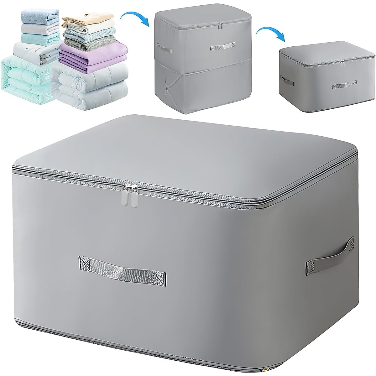 Ultra Space Saving Self Compression Organizer, 2024 New Space Saver Quilt Compression Storage Bag, Portable Compression Packing Cubes for Travel Heavy Duty Moving Bags (21.2 * 16.5 * 23.6 IN)