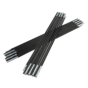 SM SunniMix 7.0/8.0mm Diameter Fiberglass Tent Pole Replacement Kit, High Hardness, Good Toughness and Durable Wear , 2 Poles 9 Section Each