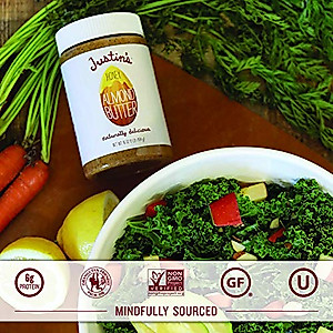 Justin's Honey Almond Butter, No Stir, Gluten-free, Non-GMO, Responsibly Sourced, 16 Ounce Jar