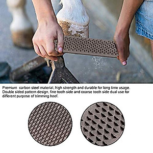 Hoof Trimming Knife, YOUTHINK Double Sided Hoof Rasp T12 Carbon Steel Farrier Rasp File Round Head Farrier Tools Horseshoe Trimming File The Repair of Horses/Donkeys of Hard Hooves
