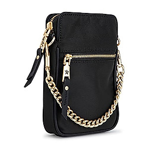 JuJuBe | Eco Compact Crossbody Bag, Small Crossbody Purse for Moms, Includes 3 Pockets and Credit Card Slots, Wear as a Crossbody Bag or a Wristlet | Black Catwalk