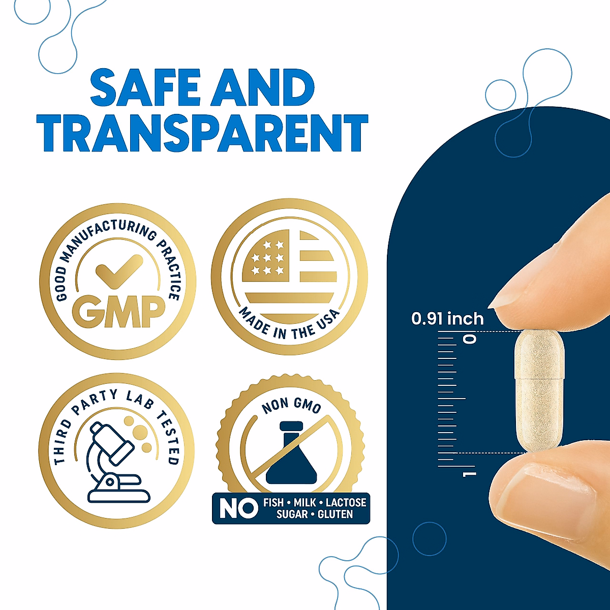 Zenavea - Triple Magnesium Complex Supplement (120 Vegan Capsules) - 180mg of Magnesium Glycinate Taurate and Citrate - Calm Magnesium Complex Supplements