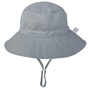 Toddler Bucket Hat Sun Protection Baby Hats 6-12 Months,12-24 Months 2pack Navy/Grey