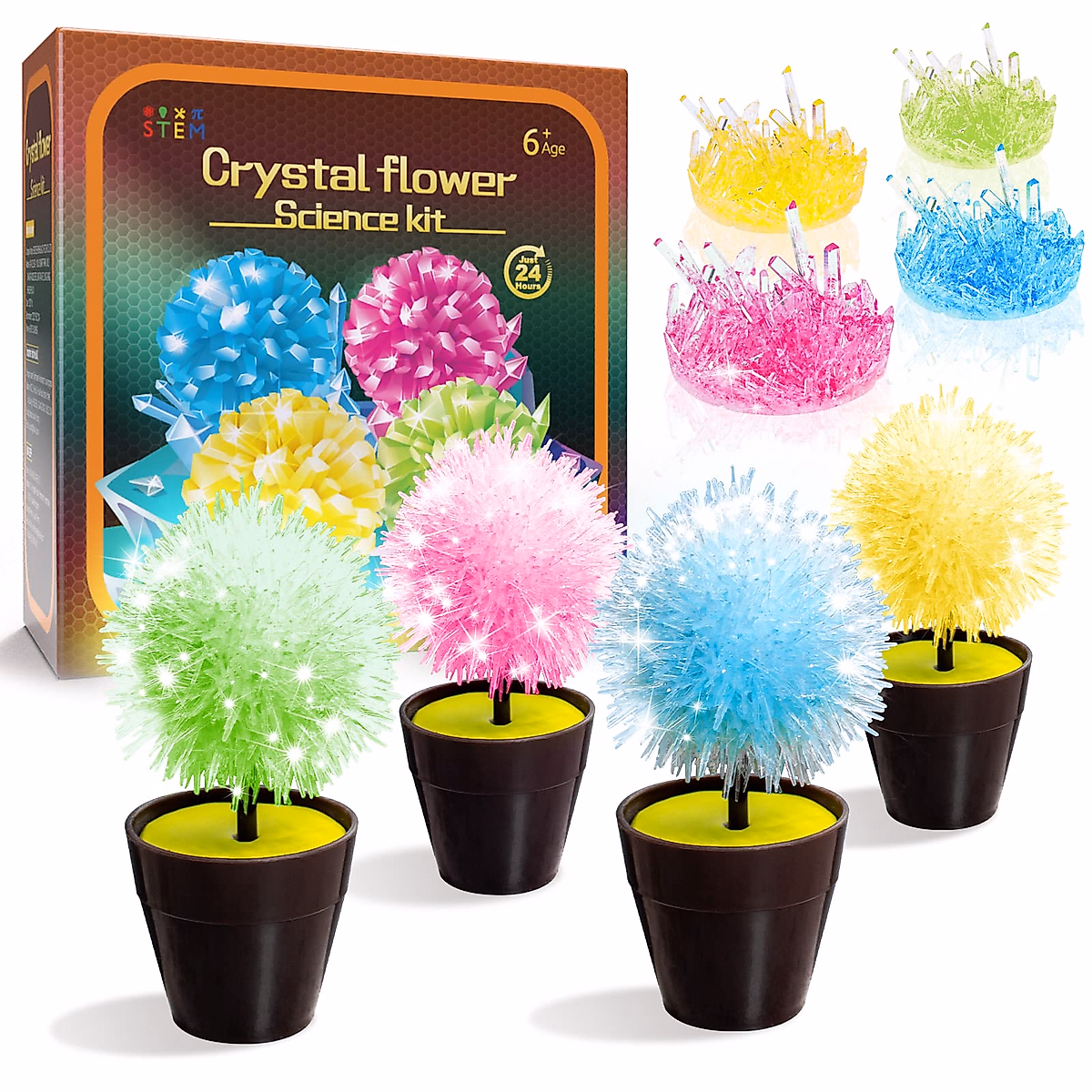 Crystal Growing Kit, STEM Projects for Kids Ages 8-12, Exciting Science Kits for Kids, DIY Educational Science Experiments Lab Specimens Toys Gifts for 7 8 9 10 Year Old Boys and Girls