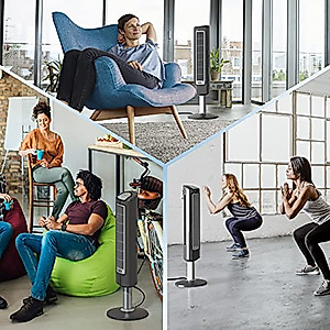 Lasko 2519 3-Speed Wind Tower Fan with Remote Control, 38 Inch, Gray